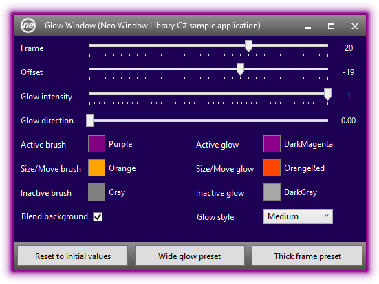 Sample applications — Neo Window Library Manual